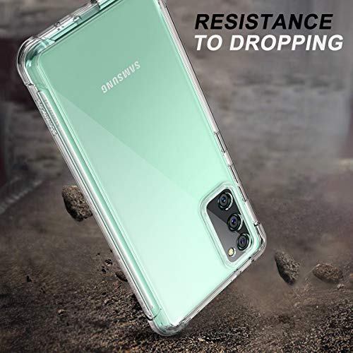 SURITCH Clear Case for Galaxy S20 FE 5G,[Built in Screen Protector][Camera Lens Protection] Full Body Protective Shockproof Bumper Rugged Cover for Samsung Galaxy S20 FE 6.5 Inch (Clear)