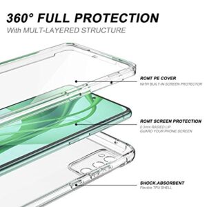 SURITCH Clear Case for Galaxy S20 FE 5G,[Built in Screen Protector][Camera Lens Protection] Full Body Protective Shockproof Bumper Rugged Cover for Samsung Galaxy S20 FE 6.5 Inch (Clear)