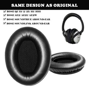 Upgraded Bose QuietComfort 15(QC15) Pads - Replacement Ear Pads for Bose QC15/ QC2/ QC25/ QC35/ Ae2/ Ae2i/ Ae2w