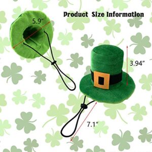 Vehomy Pet Dog Saint Patrick's Day Costume - Green Dog Top Hat and 2pcs Shamrock Dog Saint Patrick's Day Bow tie Collars for Dogs Cats Puppy Kitten (3Pcs)