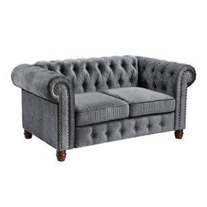 lexicon boswell living room loveseat, dark gray