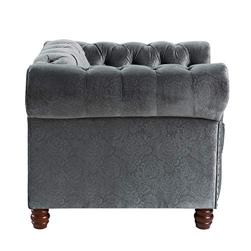 Lexicon Boswell Living Room Loveseat, Dark Gray