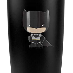 Justice League Batman Cute Chibi Character Stainless Steel Tumbler 20 oz Coffee Travel Mug/Cup, Vacuum Insulated & Double Wall with Leakproof Sliding Lid | Great for Hot Drinks and Cold Beverages