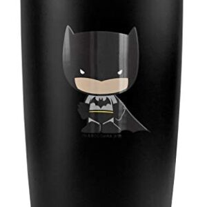 Justice League Batman Cute Chibi Character Stainless Steel Tumbler 20 oz Coffee Travel Mug/Cup, Vacuum Insulated & Double Wall with Leakproof Sliding Lid | Great for Hot Drinks and Cold Beverages