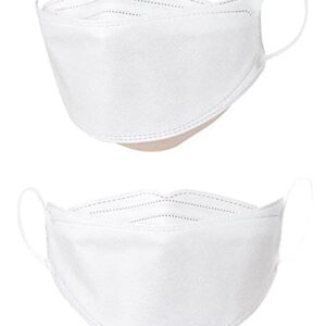 10 Pack, 4-Layers KF94 Certified Korean Face Mask (Made in Korea) (Kids, Children, Youth, Adults) [HappyLife] (Kids White)