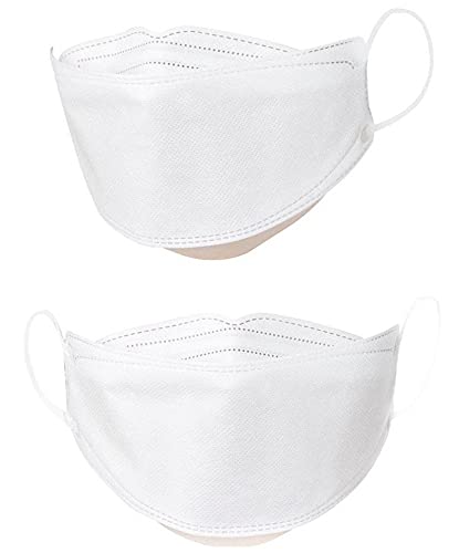 10 Pack, 4-Layers KF94 Certified Korean Face Mask (Made in Korea) (Kids, Children, Youth, Adults) [HappyLife] (Kids White)