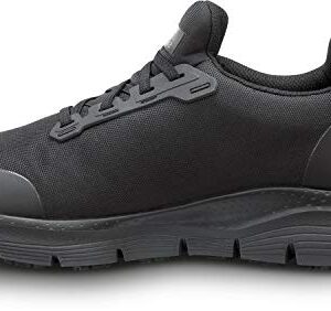 Skechers Work Arch Fit Jake, Men's, Black, Slip On Athletic Style, MaxTrax Slip Resistant, Soft Toe Work Shoe (9.0 M)