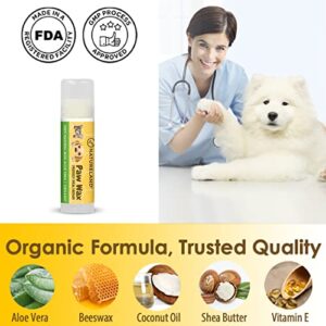 [8 OZ] Natureland Organic Paw Wax for Dogs and Cats, Jumbo Pack, Natural Outdoor Protection to Heal, Repair, and Protect Dry, Chapped, or Rough Pads, Helps Protects Paws on Snow, Sand, or Dirt