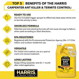 Harris Carpenter Ant Killer & Termite Control Treatment, 128oz Spray