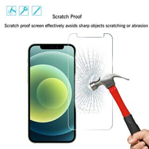 Ailun 2 Pack Screen Protector Compatible for iPhone 12[6.1 inch] + 2 Pack Camera Lens Protector,Tempered Glass Film,[9H Hardness] - HD