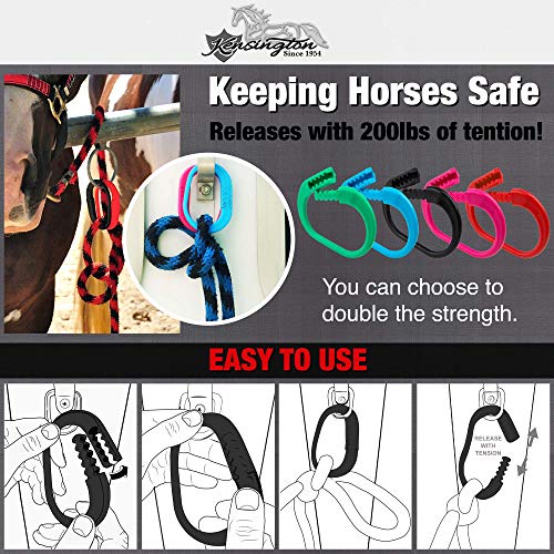 Kensington Protective Products Horse Tie — Revolutionary Safety for You and Your Horse — with a Quick Release Design for Use When Safety is A Concern — Sold 2 Per Pack