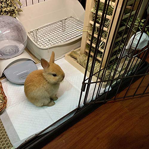 kathson Wooden Hay Feeder Rabbit Less Waste Food Feeding Rack Standing Pet-self Feeding Hay Manager Grass Holder Small Animals Cage Accessories for Bunny Chinchilla Guinea Pig