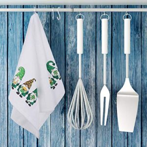 Boao 2 Pieces St. Patrick's Day Dishtowel Gnome Towel Shamrock Kitchen Dishcloth Decorative Bathroom Towel for Kitchen Home Supplies, 16 x 24 Inches