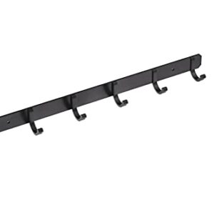 fammom CukAid Coat Rack Wall Mounted,Heavy Duty Metal Towel Hooks,Black Wall Coat Hook for Hanging Clothes,Cooking Tool,Towel,Wallets,Hat, Key,Bag. (Black, 6Hooks)