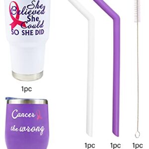 Breast Cancer Gifts for Women,Encouragement Gifts for Women,Christmas Gifts,She Believed She Could So She Did,Breast Cancer Tumbler,Breast Cancer Awareness Gifts for Women,Breast Cancer Survivor Gifts