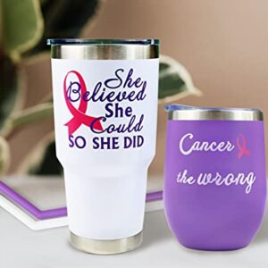 Breast Cancer Gifts for Women,Encouragement Gifts for Women,Christmas Gifts,She Believed She Could So She Did,Breast Cancer Tumbler,Breast Cancer Awareness Gifts for Women,Breast Cancer Survivor Gifts