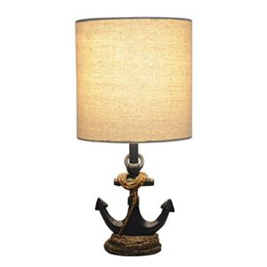 Decor Therapy Anchor Resin Accent Lamp, Antique Navy