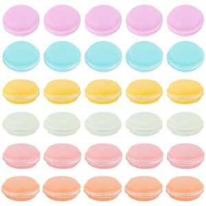 auear, 30 pack macaroon case, mini macaroon box, macarons jewelry storage box, macaroon cute pill box candy organizer travel ring earring container