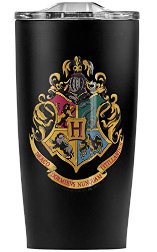 HARRY POTTER/HOGWARTS SCHOOL CREST - Stainless Steel Tumbler 20 oz Coffee Travel Mug/Cup, Vacuum Insulated & Double Wall with Leakproof Sliding Lid | Great for Hot Drinks and Cold Beverages