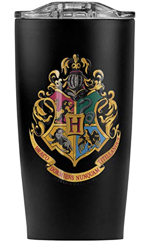 HARRY POTTER/HOGWARTS SCHOOL CREST - Stainless Steel Tumbler 20 oz Coffee Travel Mug/Cup, Vacuum Insulated & Double Wall with Leakproof Sliding Lid | Great for Hot Drinks and Cold Beverages