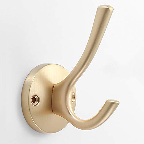 Ailindany 1 Pack Bath Towel Hooks Gold Door Hook Hanger Clothes Hooks for Hanging Coat and Robe Wall Mounted Hook for Farmhouse Retro DIY