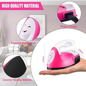 ACHENYUANYUAN Mini Heat Press Small Iron Portable Heat Press Machine Mini Craft Iron with Charging Base Accessories for DIY T-Shirts, Shoes, Bag and Hats Heat Transfer Vinyl Projects