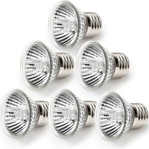 75w sun basking lamp bulb, anglekai 6 pack full spectrum uva uvb reptile heat lamp bulb for turtle sunbathe heat lamp bulb (75w) …