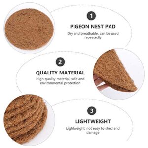 Happyyami 10pcs Bird Nesting Pads Bird Nesting Materials Fiber Substrate Bird Nest Racing Pigeon Breeding Eggs Mat Bird Breeding Supplies