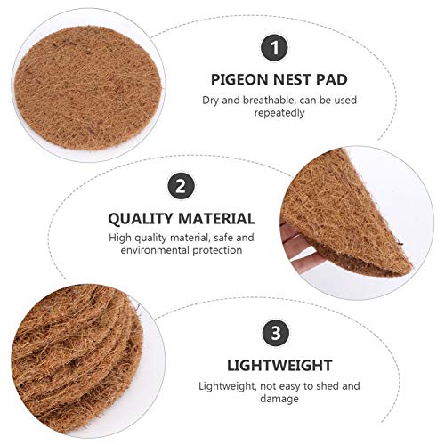 Happyyami 10pcs Bird Nesting Pads Bird Nesting Materials Fiber Substrate Bird Nest Racing Pigeon Breeding Eggs Mat Bird Breeding Supplies