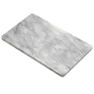 hipiwe marble vanity tray dresser perfume tray bathroom counter tray marble decorative tray candle tray marble serving tray marble cutting board for kitchen, 10.2"x 6.3"