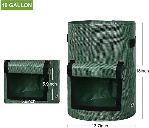 Potato Grow Bags,Potato Planters with Flap and Handles,Vegetables Garden Planting Bags for Onion,Fruits,Tomato,Carrot (10gallon-4pack)