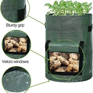 Potato Grow Bags,Potato Planters with Flap and Handles,Vegetables Garden Planting Bags for Onion,Fruits,Tomato,Carrot (10gallon-4pack)