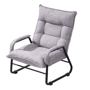 gydjbd lazy sofa lazy couch mini sofa small apartment leisure sofa chair single folding fabric small sofa (color : gray)