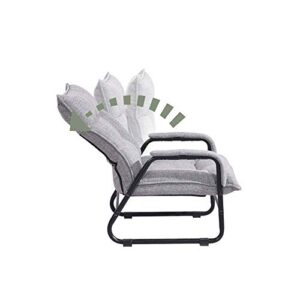 GYDJBD Lazy Sofa Lazy Couch Mini Sofa Small Apartment Leisure Sofa Chair Single Folding Fabric Small Sofa (Color : Gray)