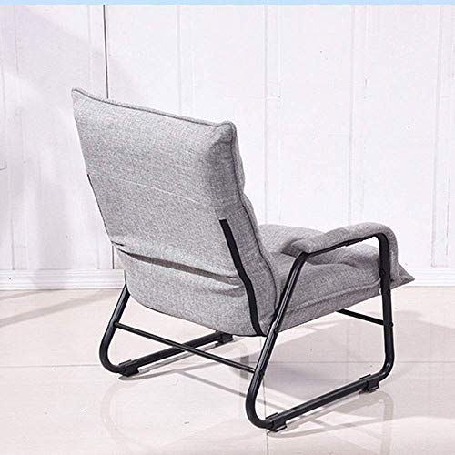 GYDJBD Lazy Sofa Lazy Couch Mini Sofa Small Apartment Leisure Sofa Chair Single Folding Fabric Small Sofa (Color : Gray)