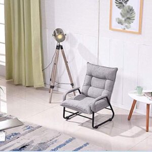 GYDJBD Lazy Sofa Lazy Couch Mini Sofa Small Apartment Leisure Sofa Chair Single Folding Fabric Small Sofa (Color : Gray)