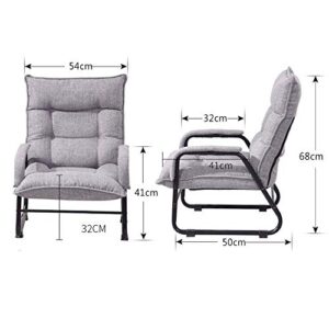 GYDJBD Lazy Sofa Lazy Couch Mini Sofa Small Apartment Leisure Sofa Chair Single Folding Fabric Small Sofa (Color : Gray)