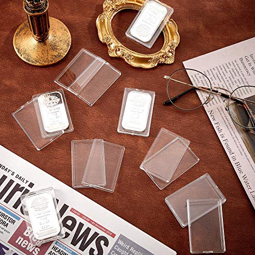 Silver Bar Case 1 oz Silver Bar Holder Clear Acrylic Storage Container Fit Silver Bar Box for 1 oz Silver Bar 1 Troy Ounce Bar (30 Pieces)