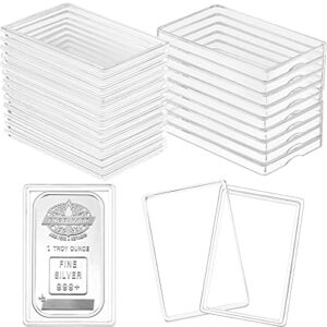 Silver Bar Case 1 oz Silver Bar Holder Clear Acrylic Storage Container Fit Silver Bar Box for 1 oz Silver Bar 1 Troy Ounce Bar (30 Pieces)