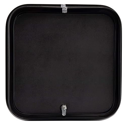 RV Baggage Door | Rounded Corners | Camper | Compartment Door | Black Fiberglass (18" H x 18" W) | Made in America