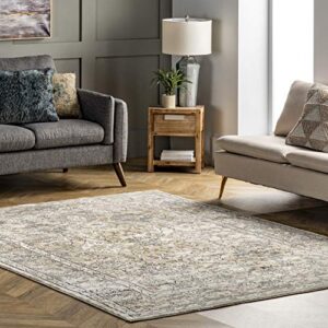 nuloom kathleen floral area rug, 4' x 6', beige