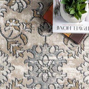 nuLOOM Kathleen Floral Area Rug, 4' x 6', Beige