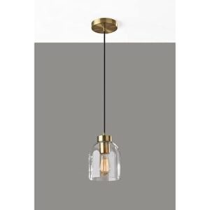 adesso 4287-21 bristol 1 light 6 inch antique brass pendant ceiling light