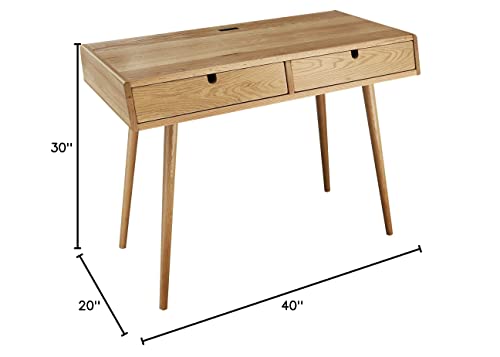 American Trails Freedom Made of Solid American Desk with USB Ports, Natural Oak (New)