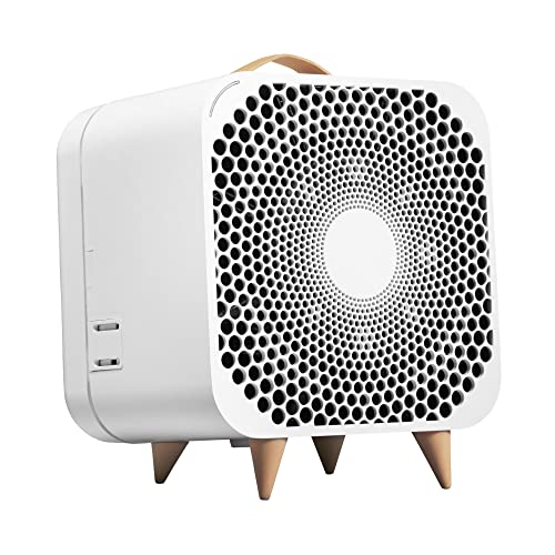 BLUEAIR Pure Fan Auto, 3-Speed HEPASilent Room Fan, Cools + Cleans, Removes Allergens Dust Pollen for Floor Table Desk and Bedrooms, White, Medium