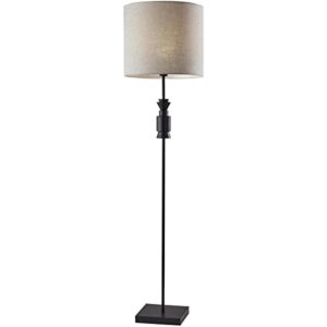 adesso elton floor lamp black