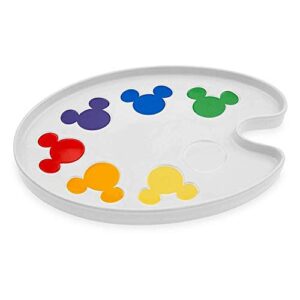 disney parks ink & paint large ceramic color palette serving platter tray, multicolor