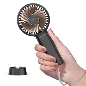 outxe funme mini handheld fan 3500mah small personal portable fan usb rechargeable fan makeup eyelash fan beauty fan for women girls black