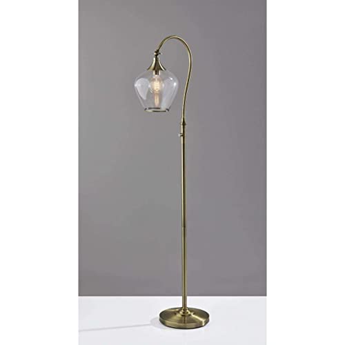 Adesso 3923-21 Bradford 59 inch 40.00 watt Antique Brass Floor Lamp Portable Light