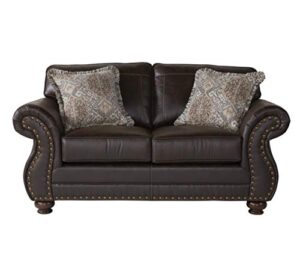 roundhill furniture leinster love seats, espresso